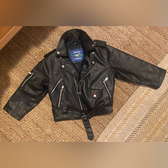 outdoor habitat | Jackets & Coats | Biker Motorcycle Jacket W Patches ...